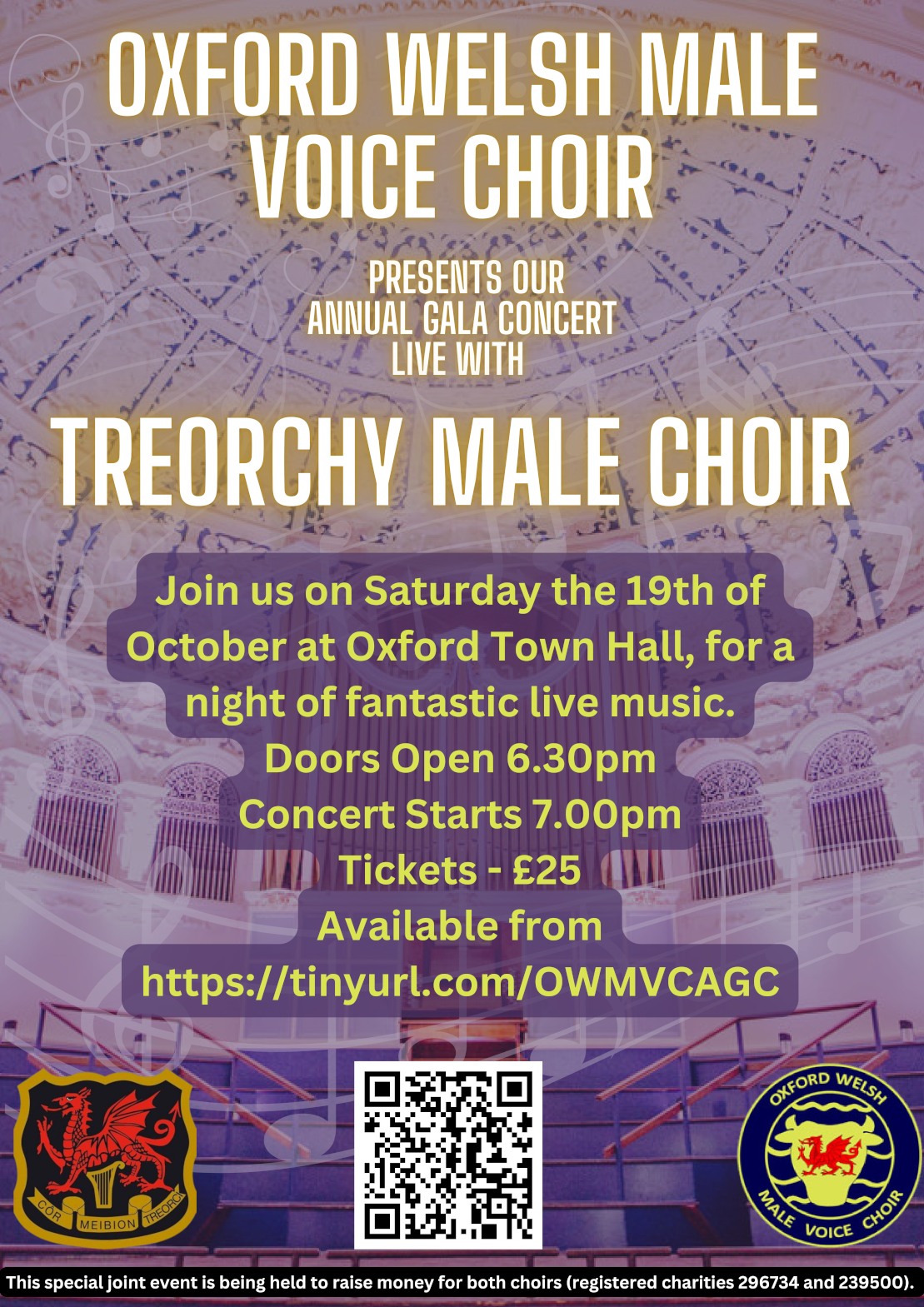 Annual Concert in Oxford Town Hall, Jointly with Treorchy Male Choir ...